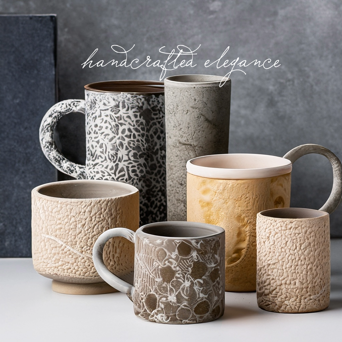 Earthy Stoneware Ceramic Mugs – Exotic Elements